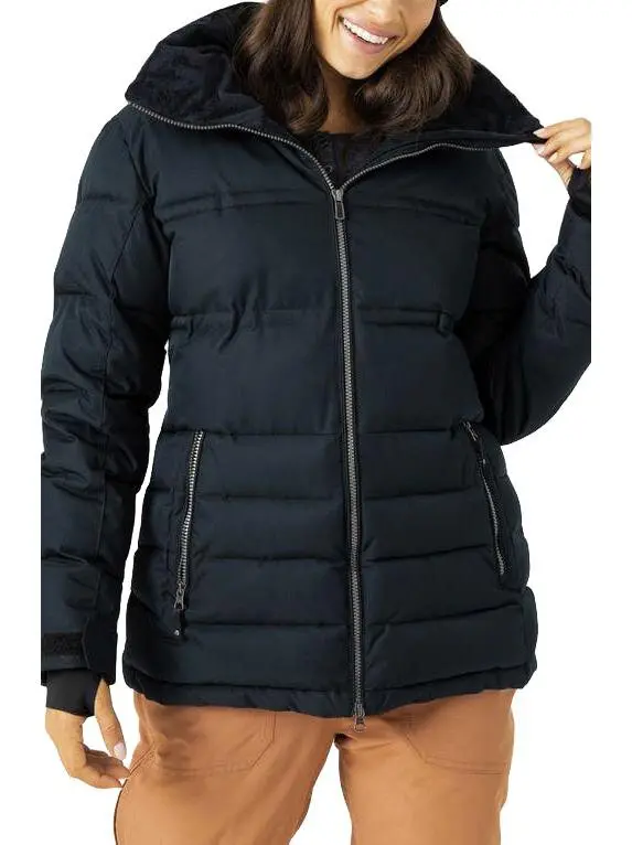 Roxy Quinn Insulated Puffer Coat With Faux Fur Trim - Kvj0