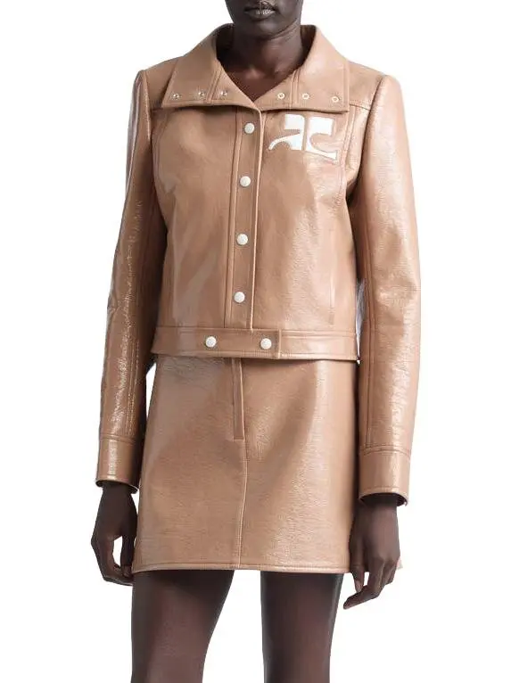 COURREGES Re-edition Vinyl Jacket - Bronzer