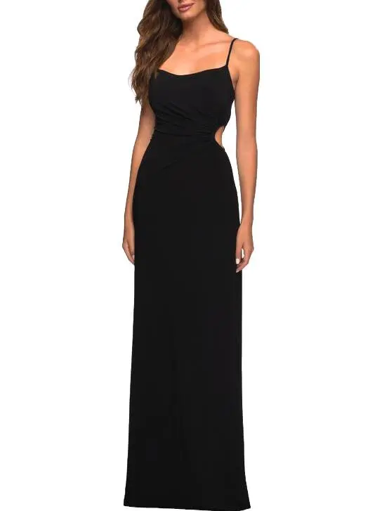 LABOMME Prom Dress With Slit - Black