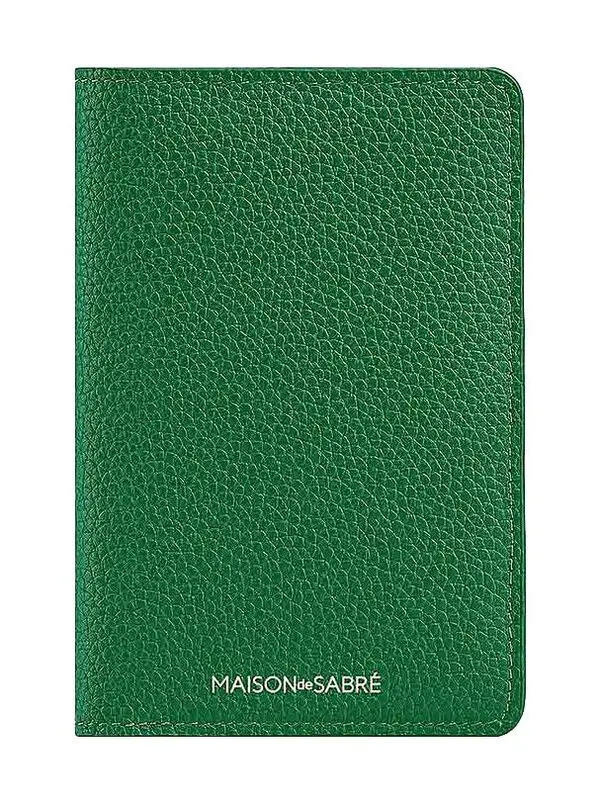 MAISON DE SABRE Passport Holder - Emerald Green