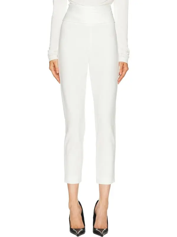 SANS FAFF Tuxedo Cigarette Pant - White
