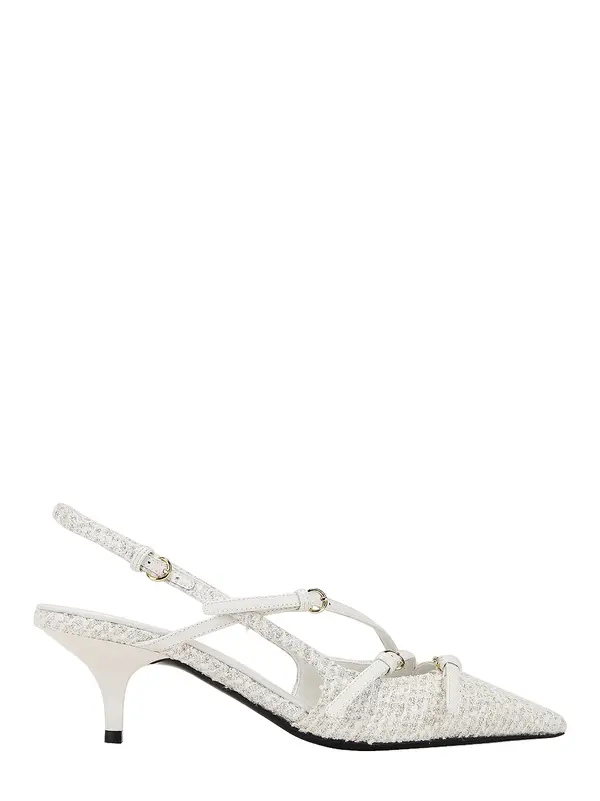 Miu Miu Slingback Kitten Heels - Bianco