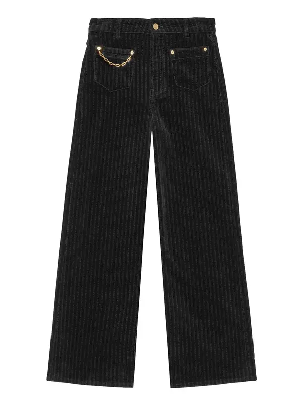 GANNI Corduroy Trousers - Black