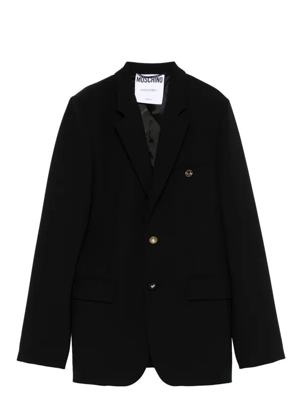 Moschino Crepe Blazer - Black