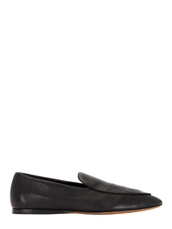 THE ROW Hereditas Flat Loafer - Black