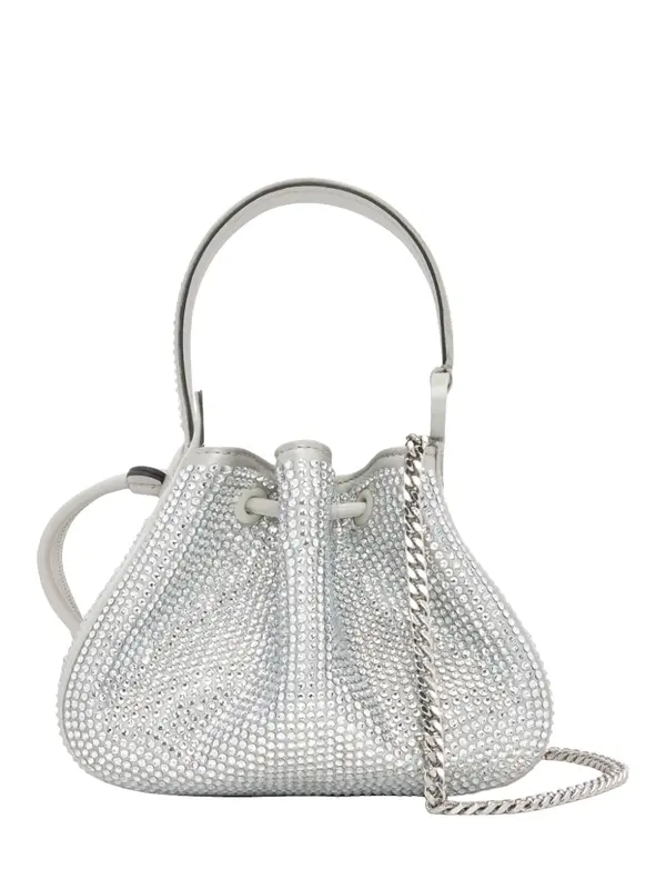 Oscar De La Renta Nano O Handle Crystal-pave Bag - Grey