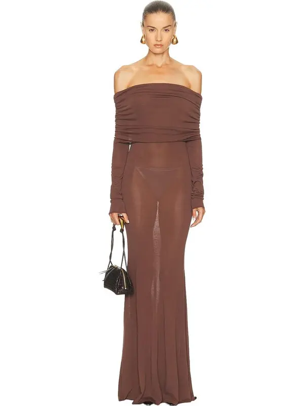 Lpa Marren Maxi Knit Dress - Chocolate Brown