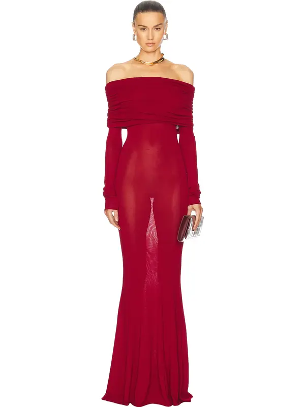 Lpa Marren Maxi Knit Dress - Red