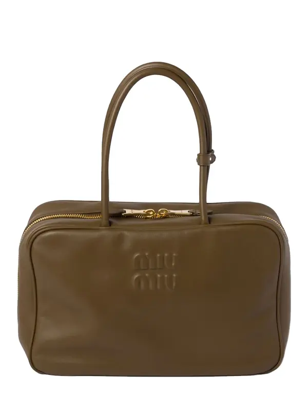 Miu Miu Leather Tote Bag - Green