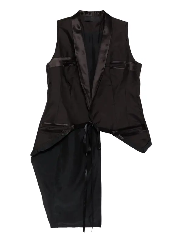 MARC LE BIHAN Asymmetric Waistcoat - Black