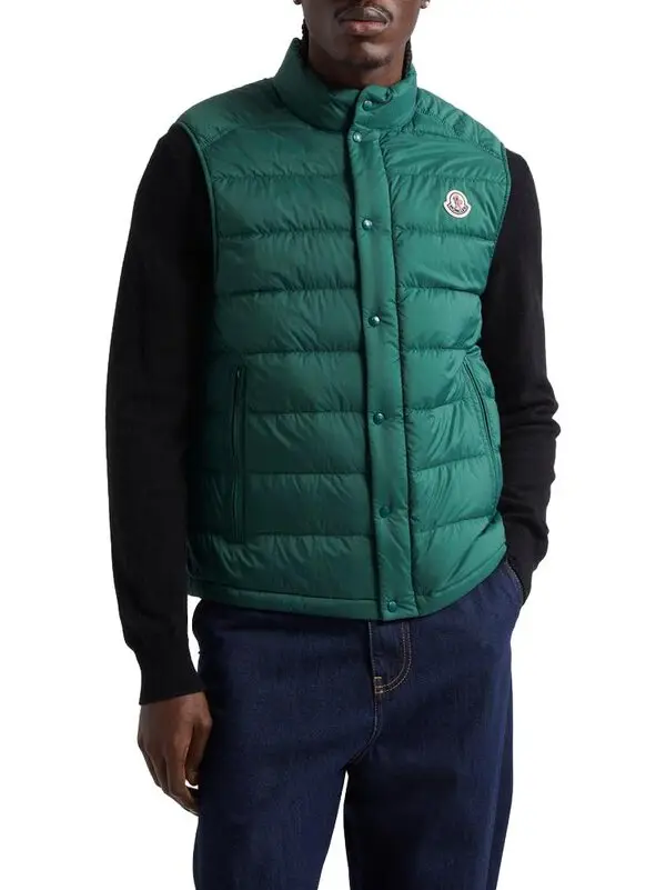 Moncler Barthe Down Puffer Vest - Bistro Green