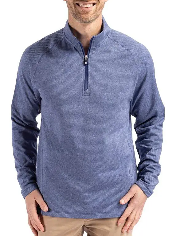 Cutter & Buck Peshastin Fleece Half Zip Pullover - Tour Blue Heather