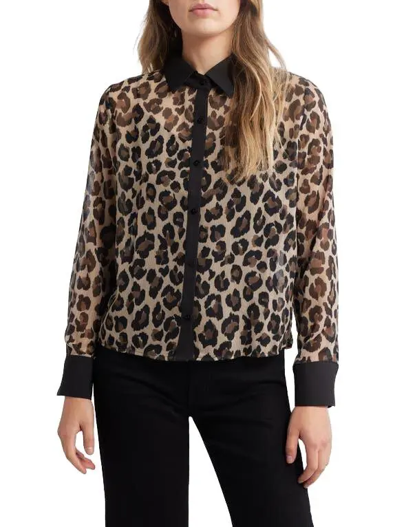 NIKKI LUND Leo Spot Button-up Shirt - Leopard