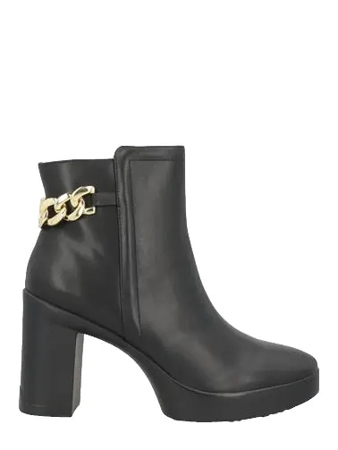 LIU •JO Ankle Boots In Calfskin With Appliqués - Black