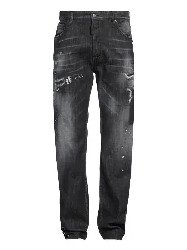 Dsquared2 Straight-leg Jeans With Tie-dye Design - Black