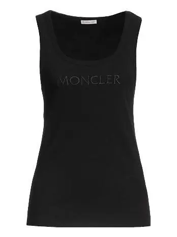 Moncler Tank Top With Appliqués - Black
