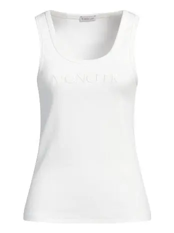 Moncler Tank Top With Appliqués - White