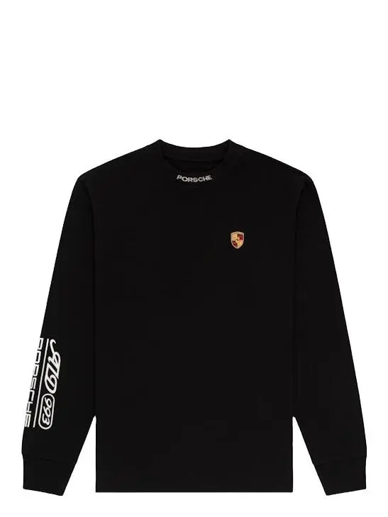 Aimé Leon Dore X Porsche 993 Turbo Logo Longsleeve Tee Shirt - Jet Black