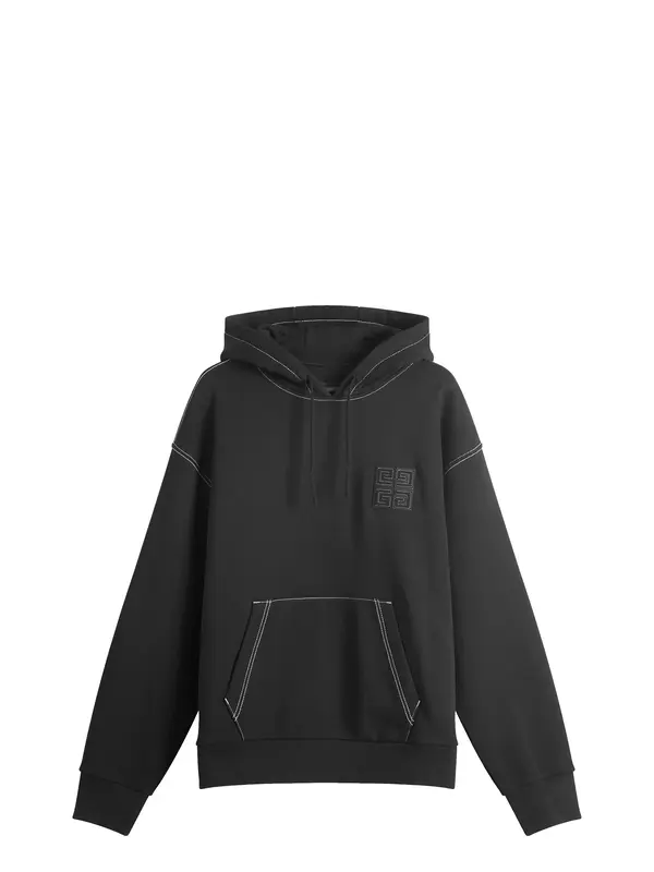 Givenchy Boxy Fit Hoodie With 4g Motif - Black/white