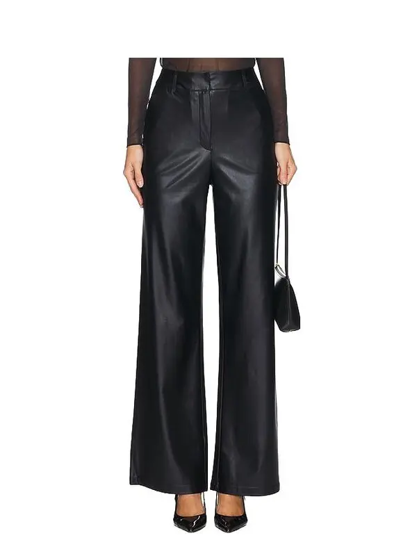 Commando Matte Metallic Wide Leg Trousers - Black