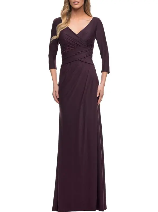 LABOMME Jersey Long Dress - Dark Garnet