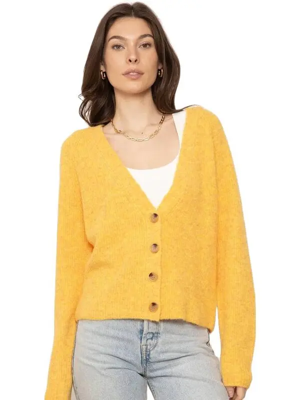 Central Park West Hugo Cardigan - Yellow