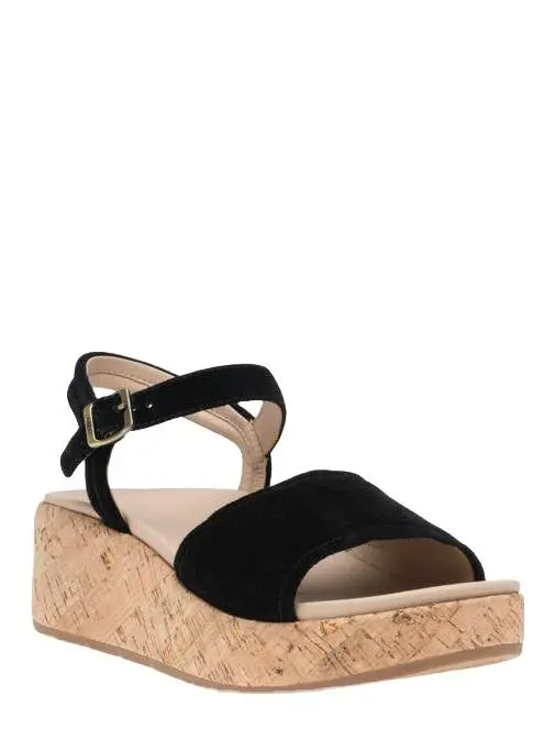 ABEO Solstice Buckle Sandal - Black Suede - Metatarsal