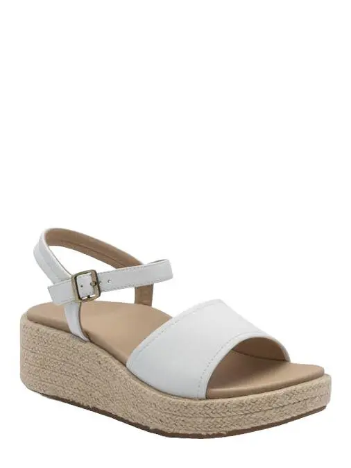ABEO Solstice Buckle Sandal - White Leather - Regular