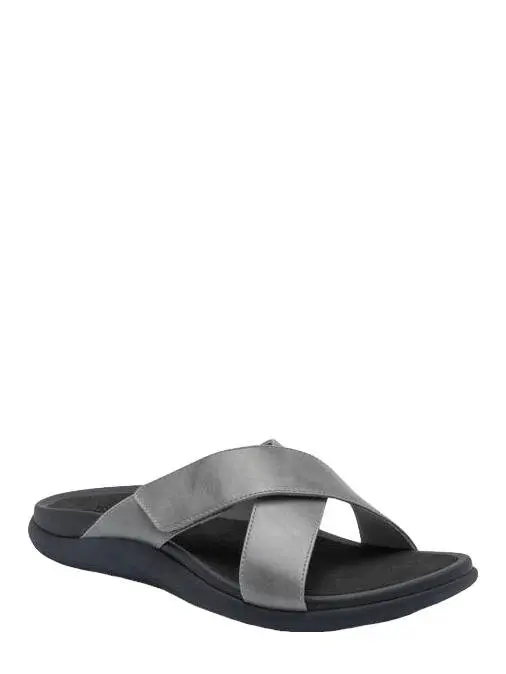 ABEO Laguna Slides - Silver Leather - Regular
