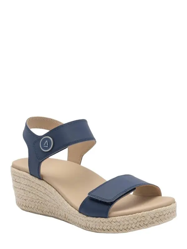 ABEO Riviera Strap Wedge Sandal - Navy - Regular