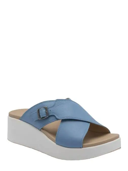 ABEO Solstice Cross Flatform Slides - Denim - Metatarsal