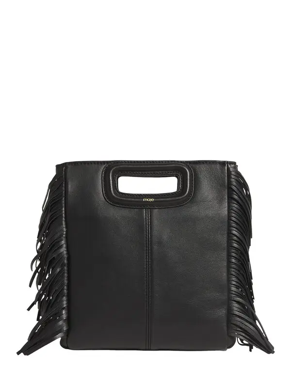 Maje Leather M Top Handle Bag - Black