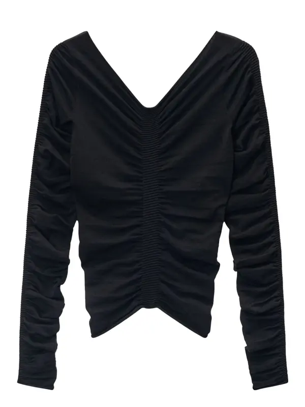 Alexander Wang Ruched Pullover Top - Black