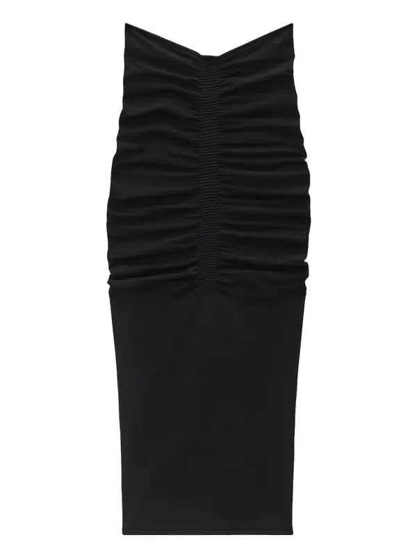 Alexander Wang Ruched Maxi Skirt - Black