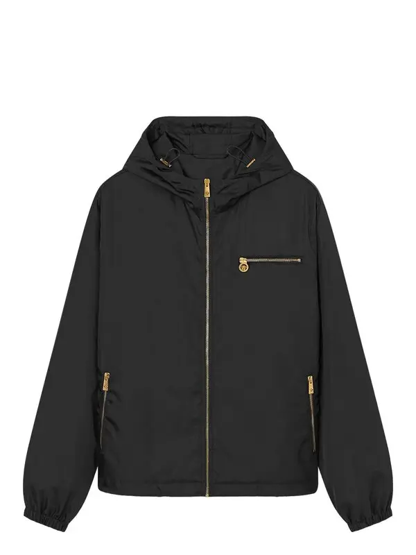 Versace Nylon Windbreaker Jacket - Black