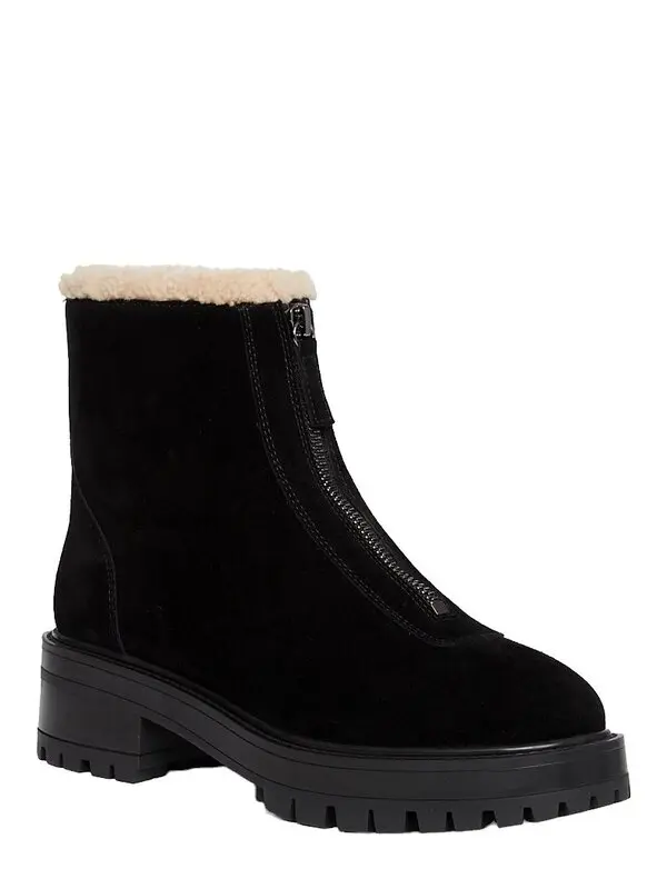 Paige Brady Shearling Lined Ankle Boots - Black