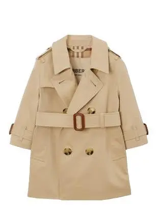 Burberry Gabardine Trench Coat - Honey