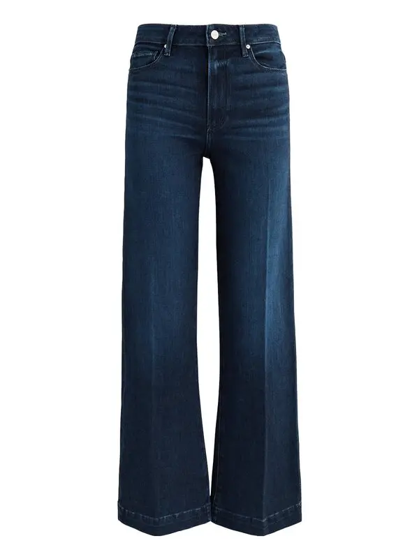 Paige Leenah Wide-leg Jeans - Dark Blue
