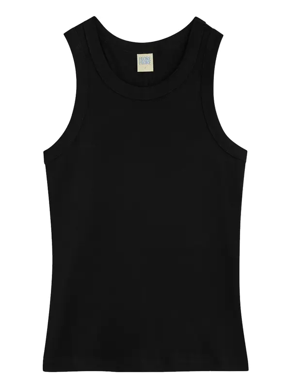FLORE FLORE Hannah Cotton Tank - Black