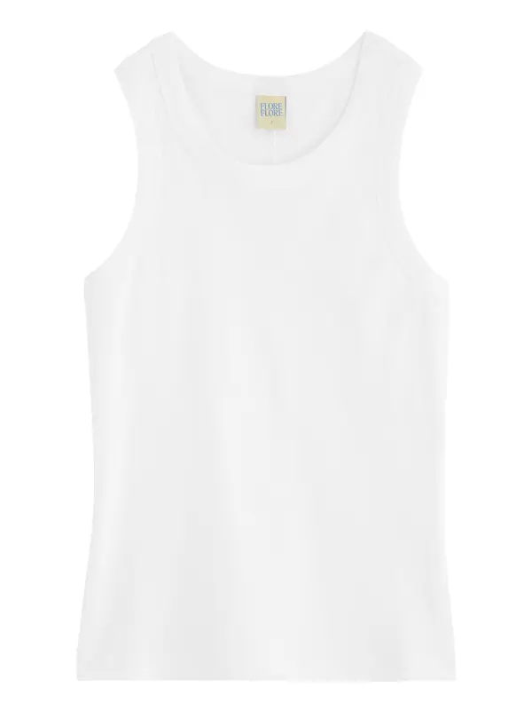 FLORE FLORE Hannah Cotton Tank - White