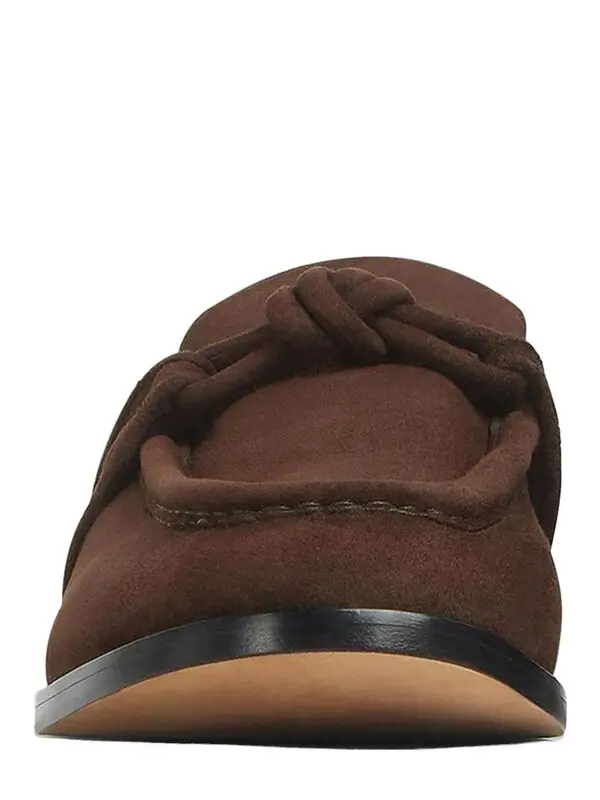Bottega Veneta Astaire Suede Knot Loafers - Bark