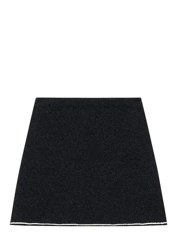 Theory Stitched Wool-cashmere Mini Skirt - Black Multi