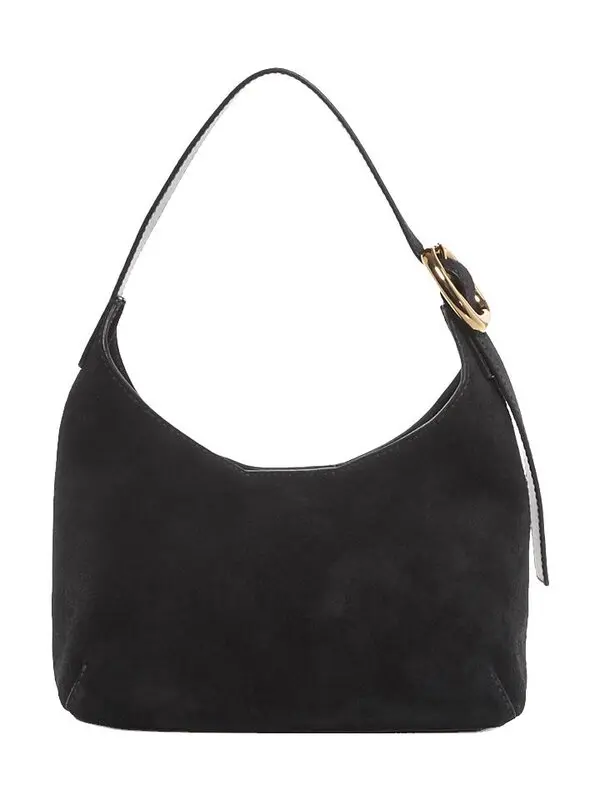 Madewell Puff Suede Shoulder Bag - Juniper Berry