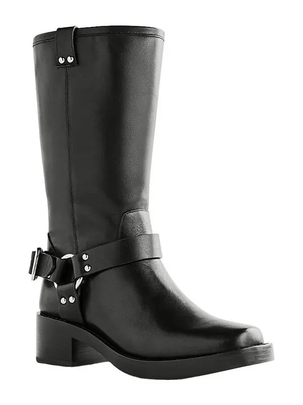 REFORMATION Francesca Moto Boots - Black