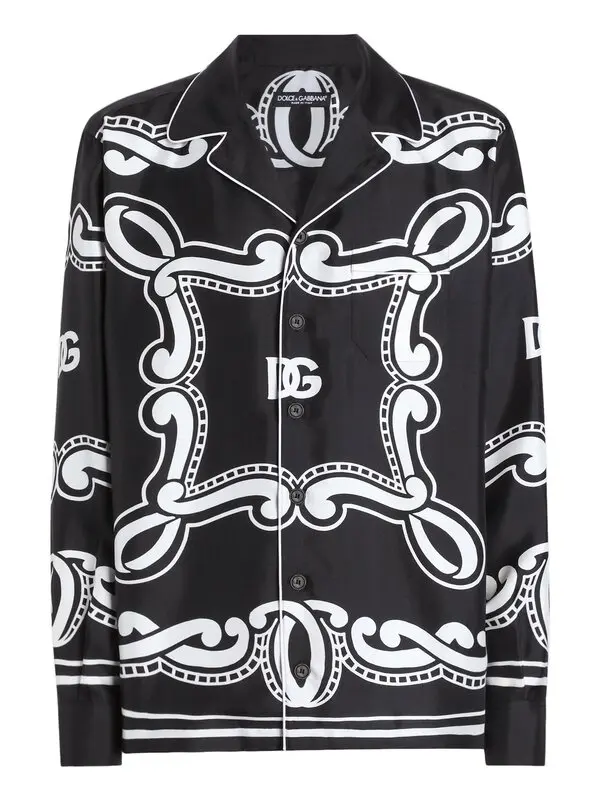 Dolce & Gabbana Silk Vanity Shirt With Bandanna - Print