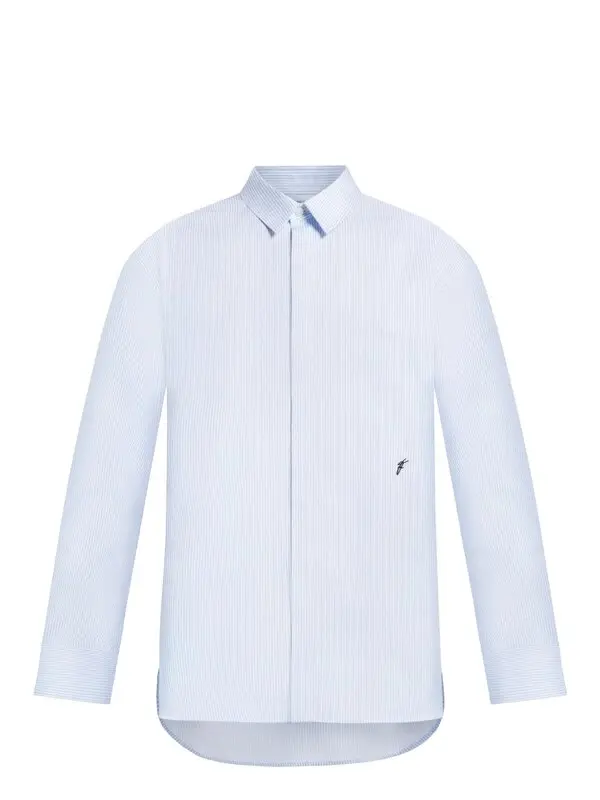 FERRAGAMO Striped Cotton Shirt - White