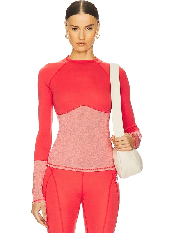 Free People Moonlight Base Layer Long Sleeve Top - Winterberry