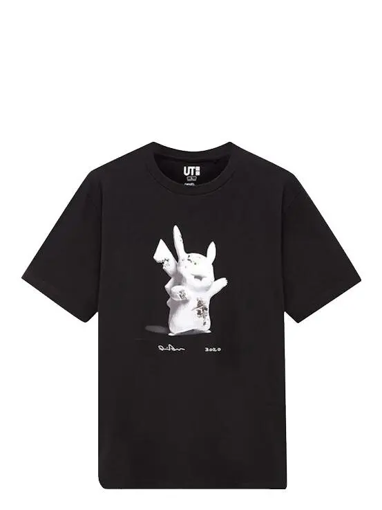 Uniqlo X Daniel Arsham X Pokemon Pikachu Tee Shirt - Black