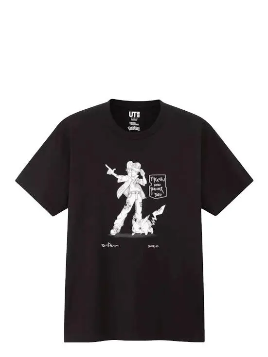 Uniqlo X Daniel Arsham X Pokemon Trainer Tee Shirt - Black