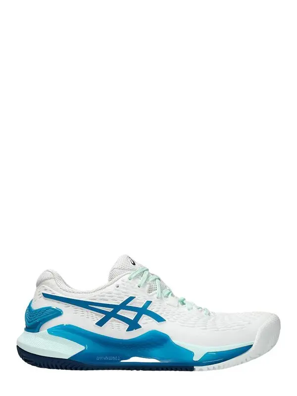 Asics Gel-resolution 9 Clay Athletic Sneakers - White/teal Blue